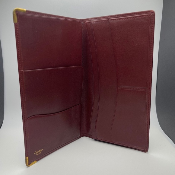 Cartier Burgundy Must de Cartier Long Leather Wallet - Preowned